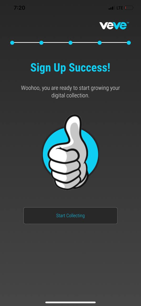 How do I create a new VeVe account?